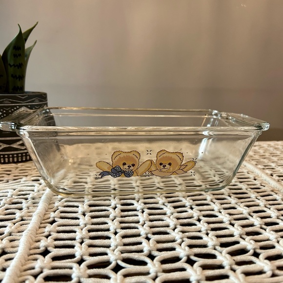 Anchor Hocking | Kitchen | Rare Vintage Anchor Hocking Teddy Bear Loaf ...